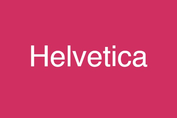 Helvetica font